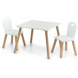 zeller - Scandi Kindermöbelset, 2 Stühle + Tisch, Kindermöbel