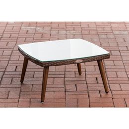 CLP Polyrattan Tisch Ameland braun-meliert 30 cm
