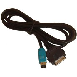 vhbw - kfz Audio Kabel kompatibel mit Alpine CDA-9883R, CDA-9884R, CDA-9885R, CDA-9886R, CDA-9887R, CDE-9850Ri - Adapter, 100 cm, Schwarz