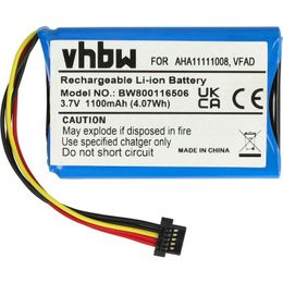 vhbw - Akku Ersatz für TomTom FLB092001261, FMB0829021142, FMEB0939041646 für gps Navigation Navi (1100 mAh, 3,7 v, Li-Ion)