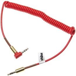 Stereo Audio Kabel Adapter für diverse Geräte - 3,5 mm auf 3,5 mm Klinkenstecker, Vergoldet, Gewinkelt Rot Gold - vhbw