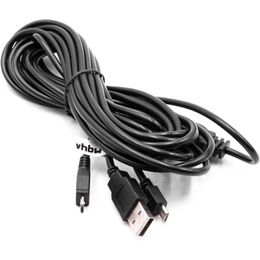 Ladekabel Micro-USB Y-Kabel Splitter extra lang 3.41m kompatibel mit z.B. Sony PS4 DualShock 4 Controller Spielekonsole - vhbw