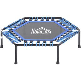 HOMCOM - Fitness-Trampolin, Trampolin für Joga, Gartentrampolin, Stahl+PP, Blau, Ø105 x 26H cm - Blau