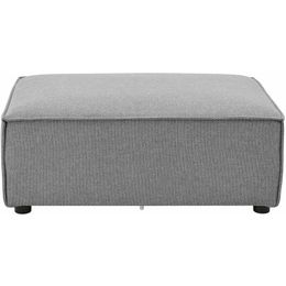 Ottomane Domas - modulares Sofa in Stoff Dunkelgrau - Wohnzimmer Couch - Modulsofa 130 kg belastbar - Sofagarnitur Wohnlandschaft - Juskys