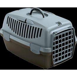 Kerbl - Gulliver 1 Transportbox (für Katzen, 48x32x31cm, blau/braun)