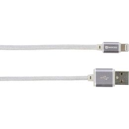 Apple iPad/iPhone/iPod Anschlusskabel [1x usb - 1x Apple Lightning-Stecker] 1.00 m Silber - SKROSS