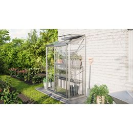 Anlehn-Gewächshaus Ida 900 aluminium eloxiert 0,9 m² 3 mm esg - Vitavia