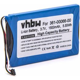 vhbw - Akku kompatibel mit Garmin Dezl 760 gps Navigation Navi (1500 mAh, 3,7 v, Li-Ion)