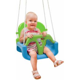 LittleTom 3-in-1 Kinderschaukel für Baby und Kleinkind - 40x43x33 Gartenschaukel Outdoor - bunt