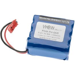 vhbw NiMH Akku 650mAh (9.6V) kompatibel mit Modell Panzer RC Hen Long Abrams M1A2, Leopard 2 A5, Typ90 Ersatz für 44109.