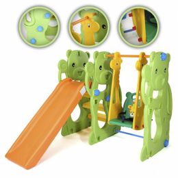 Spielplatzschaukel / Spielgerüst mit Rutsche für Indoor Outdoor - Jungle - BABY VIVO