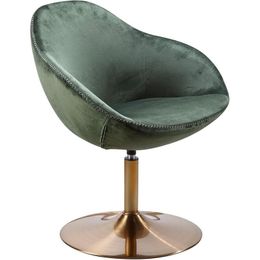 Lomadox Drehsessel Cocktailsessel Lounge B/H/T ca. 70/79/70cm - grün