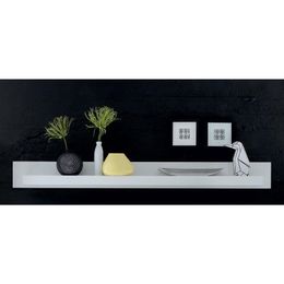 Lomadox - Wandboard in weiß COLORADO-61 mit Blende BxHxT: 200x20x18cm - weiß