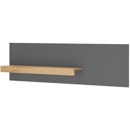 Lomadox Wandpaneel, 140cm breit, anthrazit mit Eiche, CRISP-61