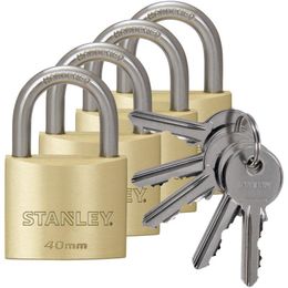 Stanley S742-038 Vorhängeschloss 40 mm gleichschließend Schlüsselschloss