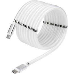 Renkforce - USB-Kabel usb 2.0 usb-c® Stecker, usb-c® Stecker 1.00 m Weiß vergoldete Steckkontakte TO-6
