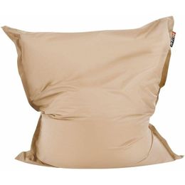 Beliani Sitzsack Beige 140 x 180 cm Indoor Outdoor Stark wasserabweisender Langfristige Volumenstabilität Leicht Gewicht - Beige