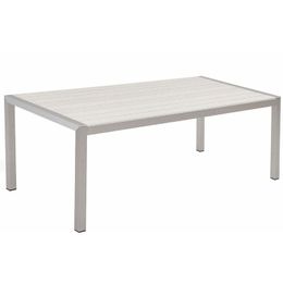 Beliani Gartentisch Weiß Aluminium für 6 Personen 180 x 90 cm Modern Design - Weiß