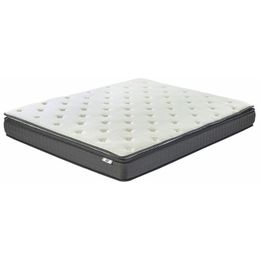 Beliani Doppelter Schaum Memory Foam Matratze 140 x 200 cm Bambusbezug Viskoelastisch Medium Härtegrad Schlafzimmer