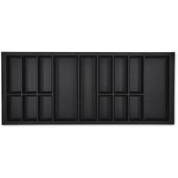 SO-TECH® Orga-Box vii Besteckeinsatz Besteckkasten schwarz 1200 mm mit Softtouch Oberfläche - Color