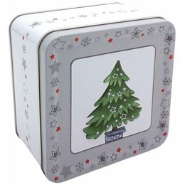 BURI Weihnachts-Metalldose Plätzchendose Gebäckdose Keksdose Vorratsdose Dekodose top