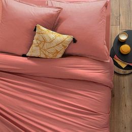 Atmosphera - Bettdeckenbezug aus Baumwolle - blassrosa 240x220 cm Blaßrosa