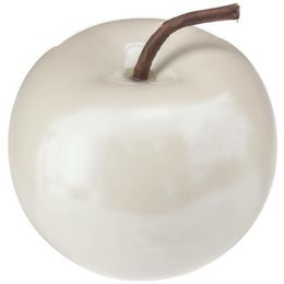 Atmosphera Deko-Apfel Celine aus Keramik D8 -5cm - Weiß - Perlweiß