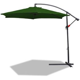 Alu Ampelschirm ø 300 cm. höhenverstellbar mit Kurbelvorrichtung - Sonnenschirm Schirm Gartenschirm Marktschirm - HENGDA