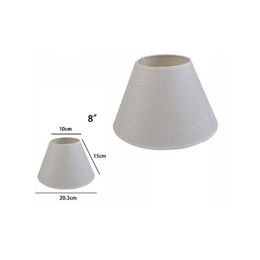 Meditrade GmbH Trade Shop Traesio - klassischer zylinderförmiger konischer lampenschirm ersatz für lampe und wandleuchte in tnt stoff -6-Weiß - Weiß