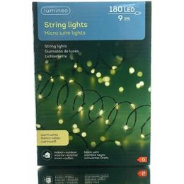 Lumineo - Micro led String Lights Lichterkette 900 cm 180 Lichter warmweiß