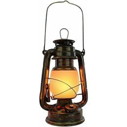 Wiederaufladbare Tischlampe Vintage Laterne Hurricane Tischlampe Kabellose LED-Flammenlampe Outdoor-Nachtlicht Dimmbare Retro-Campinglampe mit