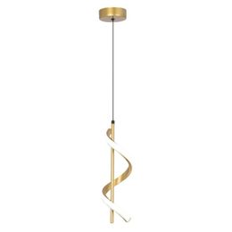 Wottes - led Modern Pendelleuchte Golden Spirale Hängelampe für Esszimmer Küche Wohnzimmer Arbeitszimmer Kaltweiß