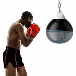 Costway 45 cm Wasserboxsack, 50 kg Boxing Punching Bag mit Verstellbarer Metallkette, Sicherheitsschnallen & Wasserschlauch, Punchingsack für Erwachsene &