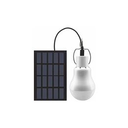 Tragbare Solarlampe, solarbetriebene LED-Lampe mit Solarpanel für Garten, Terrasse, Innen, Außen, Wandern, Camping, Zelt, Angelbeleuchtung - Rhafayre