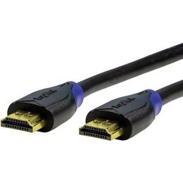 Logilink HDMI Anschlusskabel HDMI-A Stecker, HDMI-A Stecker 10.00 m Schwarz CH0066 Audio Return Channel, Ultra HD (4k) HDMI mit Ethernet, vergoldete