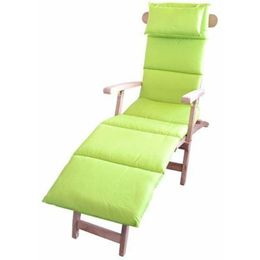 BURI - Polster-Auflage für Sonnenliege mit Kopfkissen Stuhlauflage Deckchair Liegestuhl