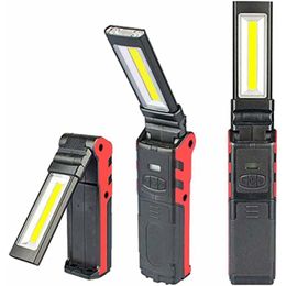 Minkurow - Arbeitslicht Wiederaufladbare USB-Lampe, Taschenlampe, LED-Inspektionslampe Mit Magnetfuß Für Campinglampe Für Garage, Camping, Notfall (1