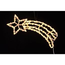 Spetebo LED Fensterbild mit Dual Timer - Sternschnuppe - Weihnachts Fenster Deko Silhouette warm weiß beleuchtet