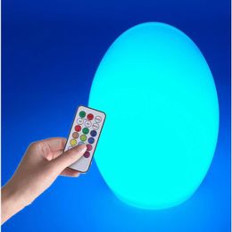 Spetebo - led Leuchtball multi color mit Fernbedienung - 19 cm - Tisch Leuchte mit Farbwechsel und Timer - Nachtlicht Stimmungsleuchte mehrfarbig