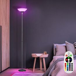 etc-shop Rgb led Decken-Fluter Steh Stand Lampe Leuchte Beleuchtung Titan-Farbig Wohn Schlaf Büro Zimmer Licht inkl. Fernbedienung Farbwechsler