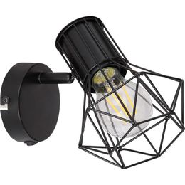 etc-shop - Wand Spot Lampe Käfig Spot Wohn Zimmer Leuchte Strahler verstellbar schwarz