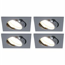 etc-shop 4er Set led Einbau Decken Lampen Chrom Ess Zimmer Spot Strahler beweglich dimmer