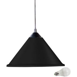 etc-shop - Pendel Leuchte Wohn Zimmer Decken Beleuchtung Flur Hänge Lampe schwarz im Set inkl. led Leuchtmittel