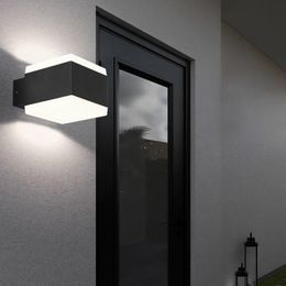 etc-shop Led Außen Lampe Leuchte Beleuchtung Aluminium Opal Weiß Garten Terrasse Veranda