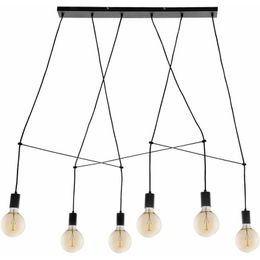 etc-shop - Decken Pendel Leuchte Retro Industrie Wohn Ess Zimmer Beleuchtung Hänge Lampe schwarz
