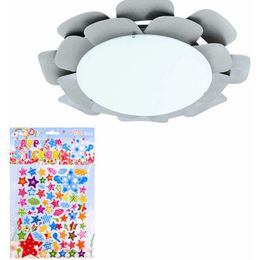 etc-shop Decken Leuchte Wand Lampe Kinder Zimmer Blume im Set inklusive Sticker und rgb led Leuchtmittel