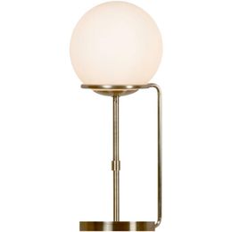 etc-shop Tisch Leuchte Steh Lampe Lese Strahler Messing antik Glas Kugel im Set inklusive LED Leuchtmittel