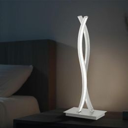 etc-shop Led Schreib Tisch Lampe Wohn Zimmer Nacht-Licht Beistell Lese Leuchte geschwungen silber