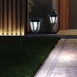 etc-shop - 2er Set led Solar Laternen Beleuchtung Garten Leuchte IP44 Außen Lampen Steckleuchten