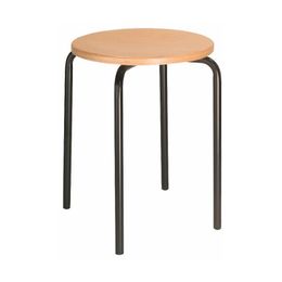 Bedrunka+Hirth Stapelhocker, Standard, Sitzfläche: Buche, Gestell: schwarz Maße in mm (H): 500